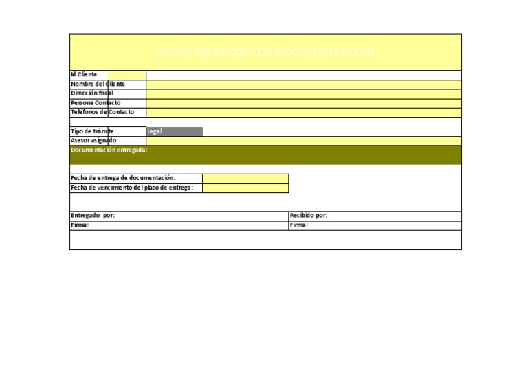 Acuse de Recibo de Documentacion 1 | PDF