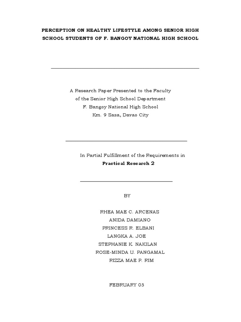 Practical Research12 | PDF | Survey Methodology | Malnutrition