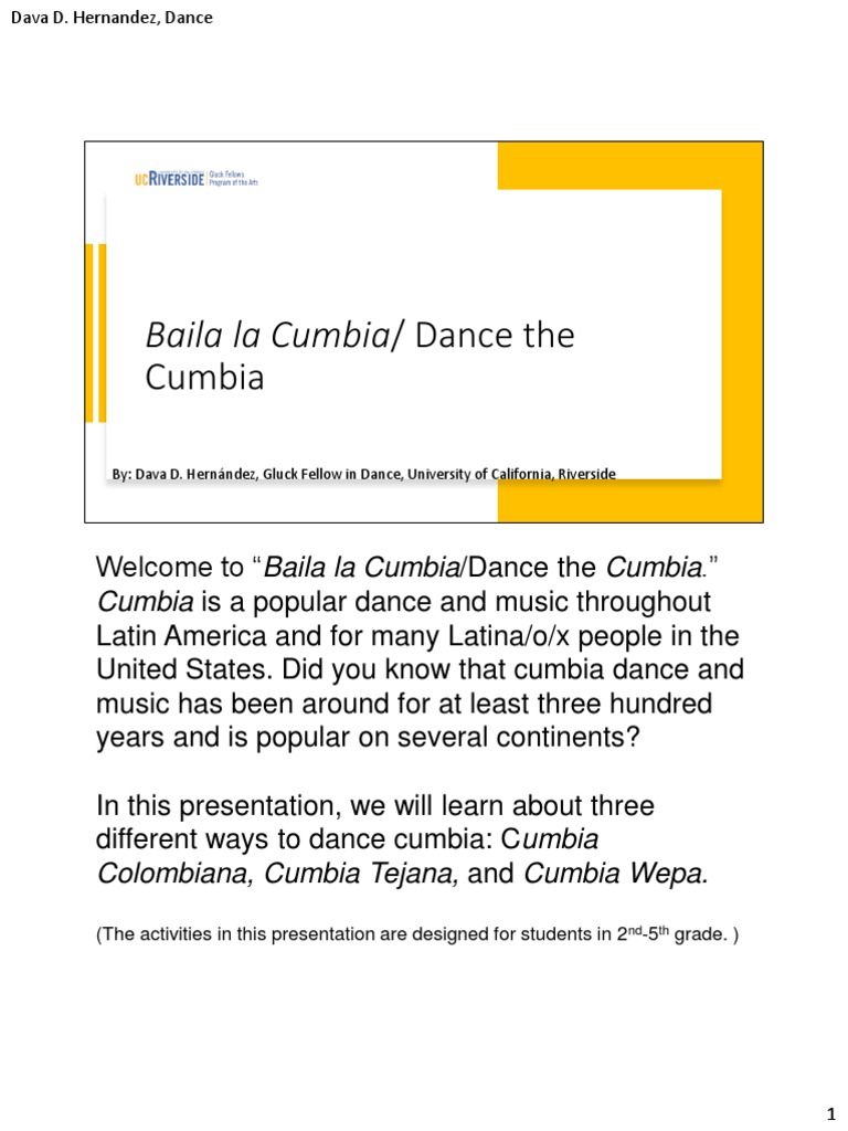 D - Baila La Cumbia:Dance The Cumbia | PDF | Dances | Performing Arts