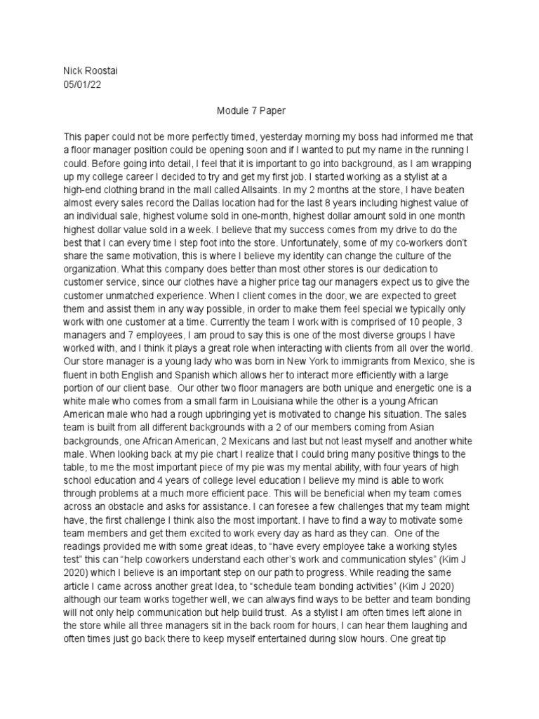 Module 7 Paper | PDF