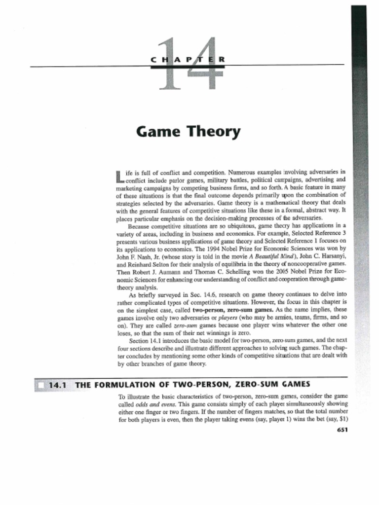 Two-Person, Zero-Sum Games | PDF