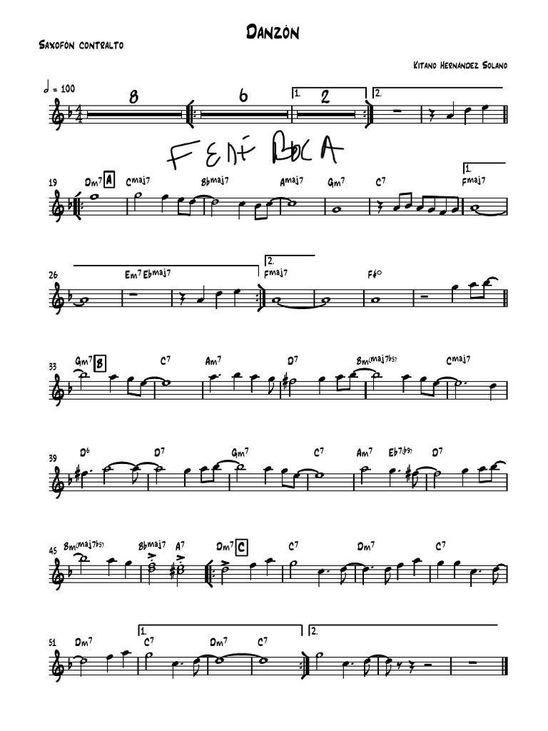 3 Danzón Trio - Saxofón Contralto | PDF