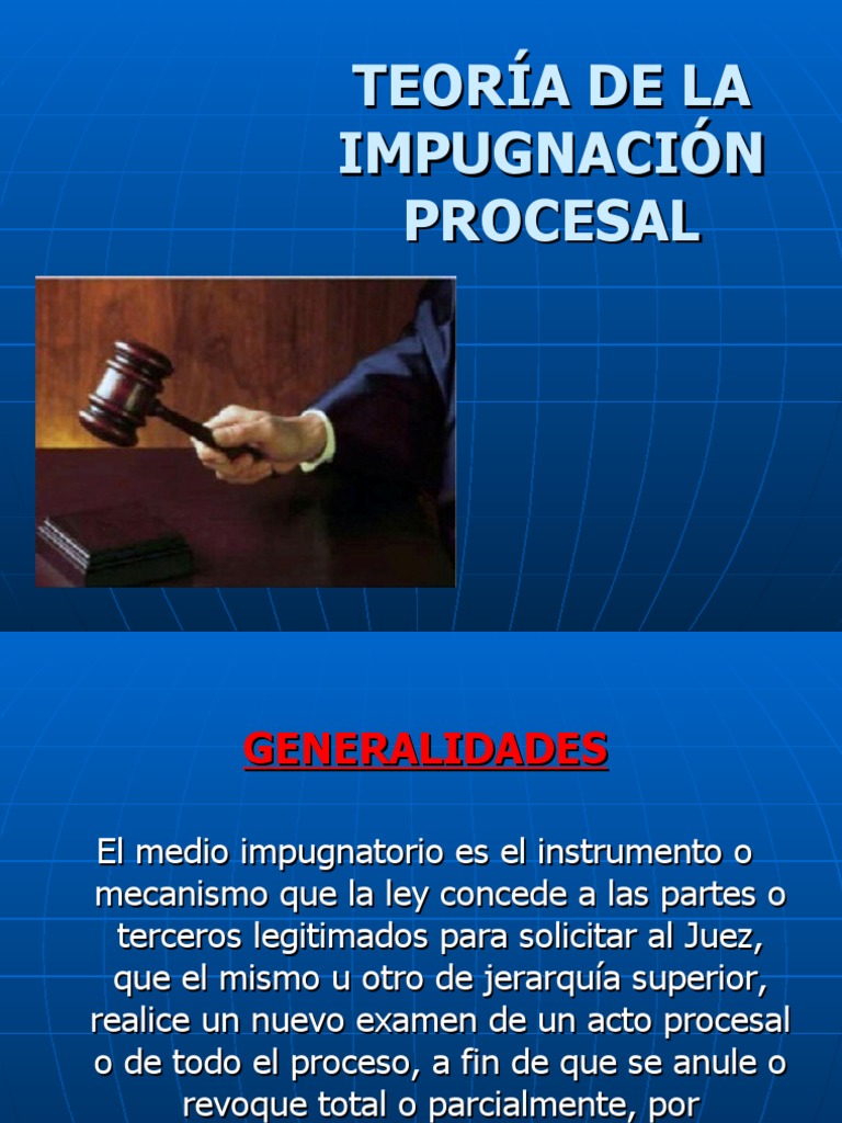 Teoria de La Impugnacion | PDF | Apelación | Ley Pública