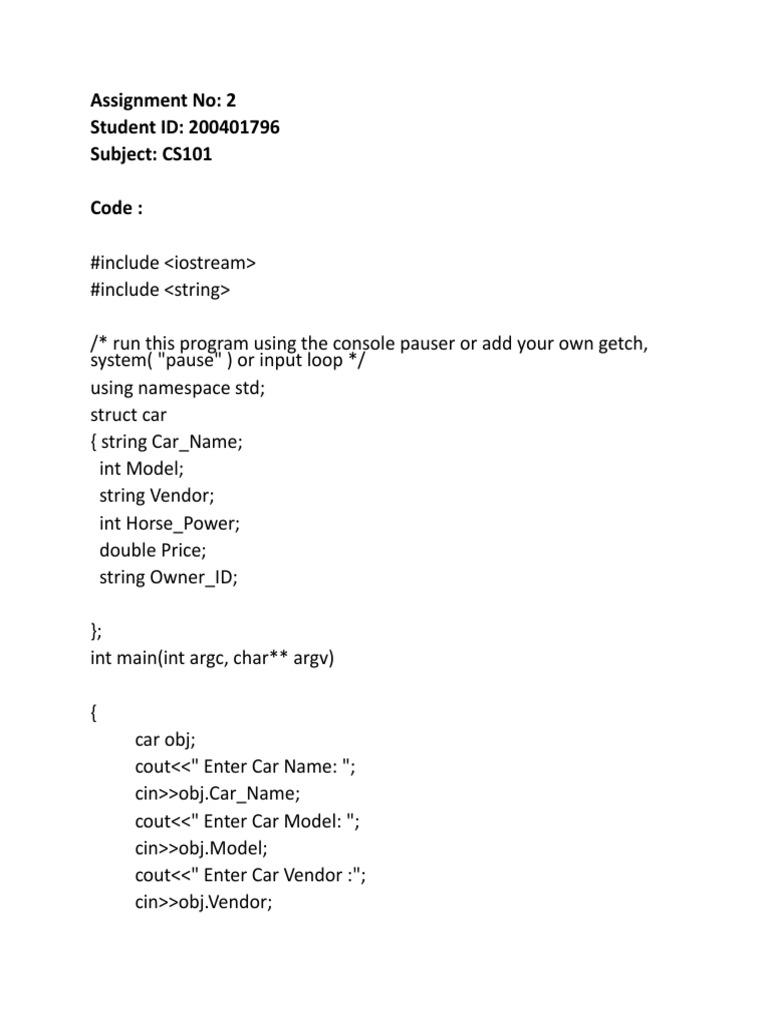 Assignment No 2 CS101 | PDF | Business