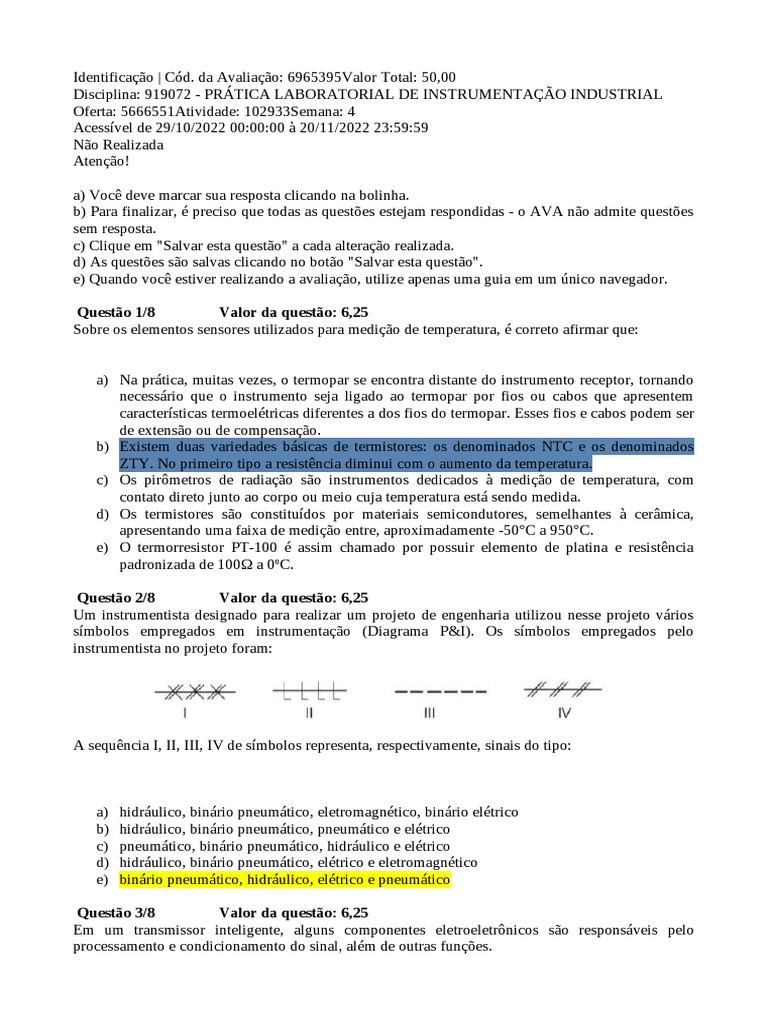 4 ACQA Pratica Laboratorial de Instrumentacao | PDF | Termopar ...