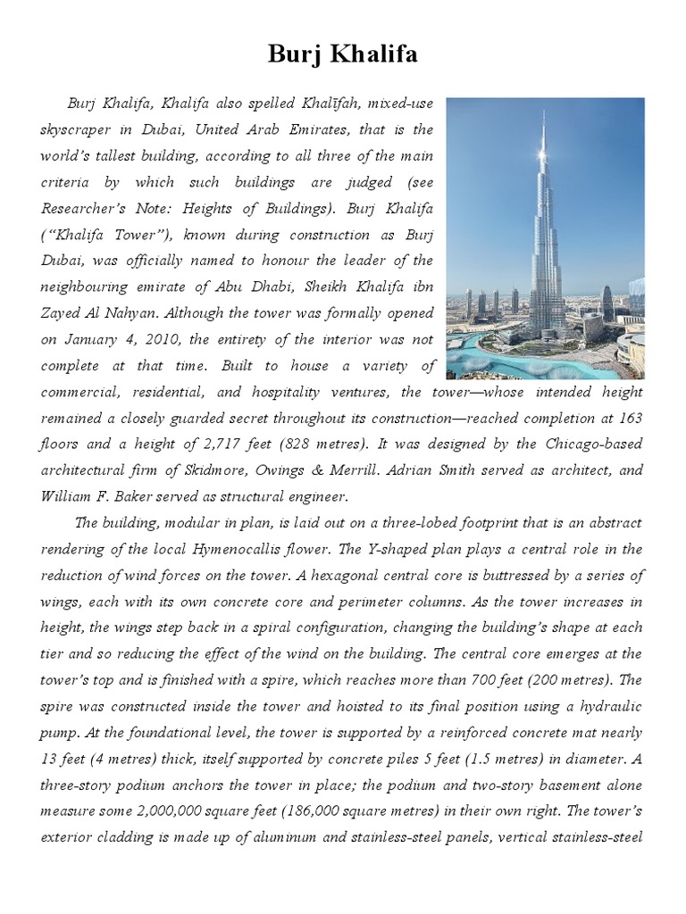 Burj Khalifa | PDF