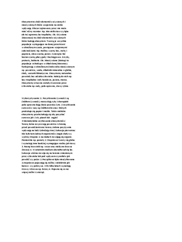 Biologia Ekosystem | PDF