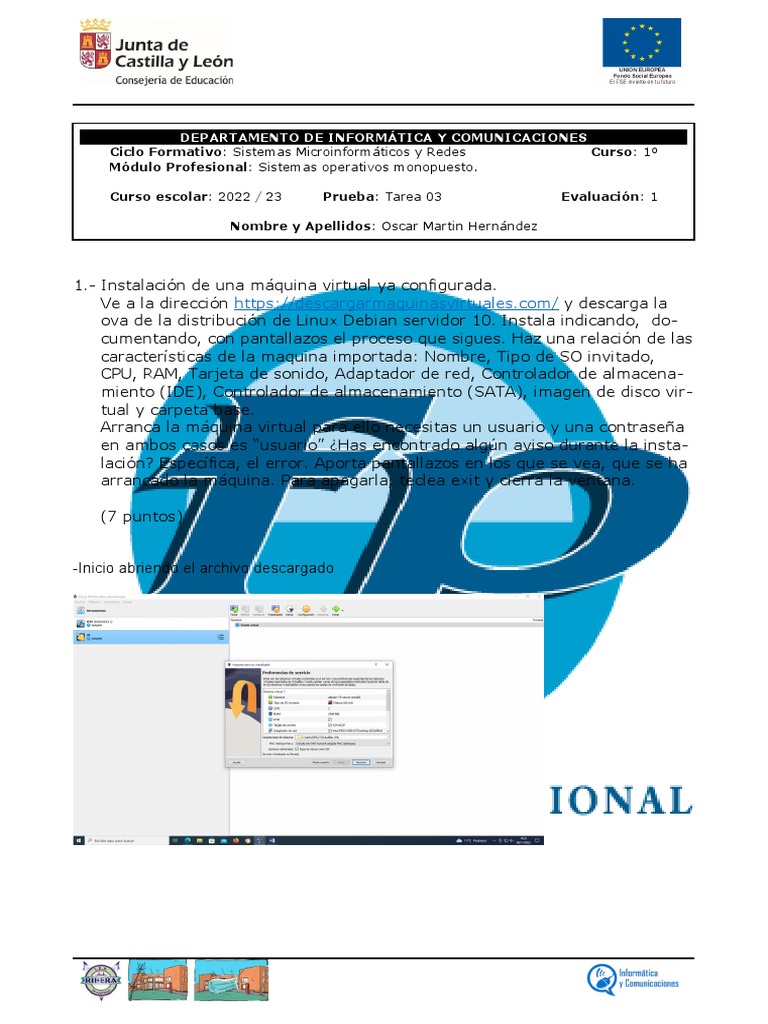 Tarea de SOM Grado Medio | PDF | Disco duro | Distribución de Linux