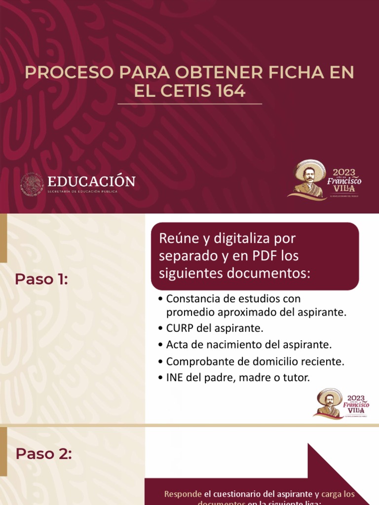 Fichas 2023 Cetis 164 FV | PDF