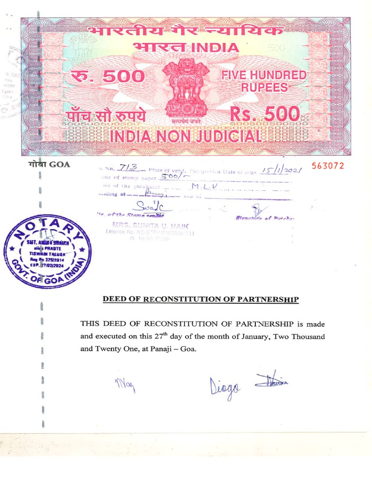 Deed of Reconstitution | PDF