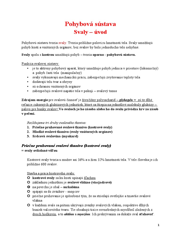 _SvalovÃ-sÃºstava-svaly-Äloveka-poznÃmky | PDF