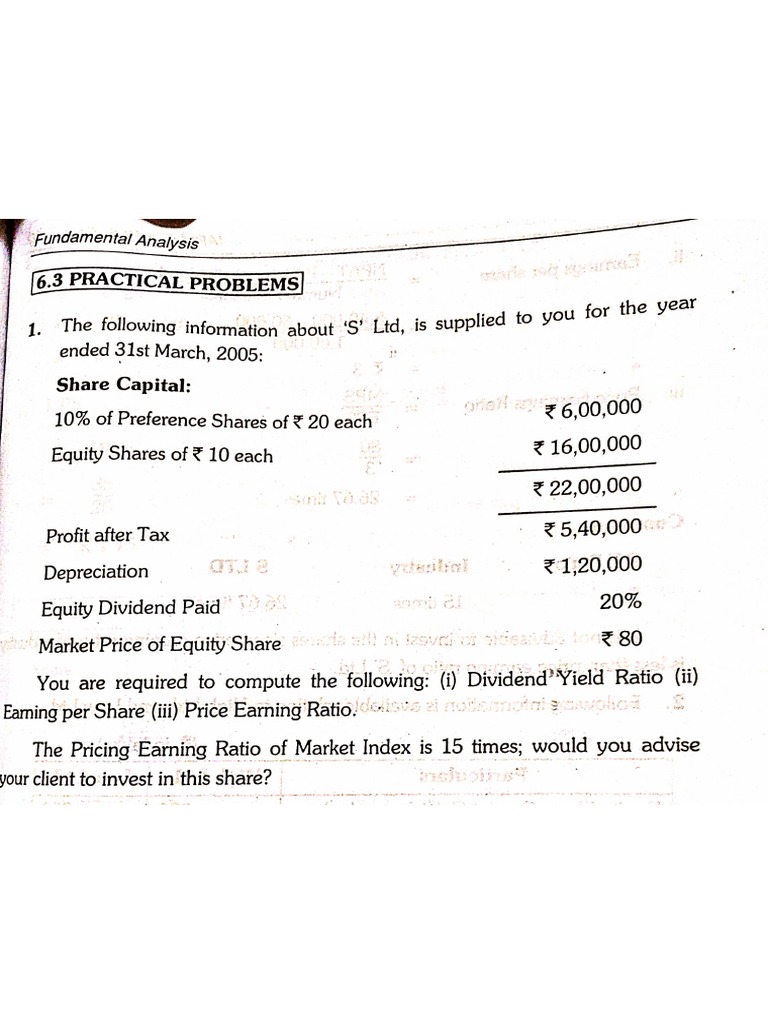 Ratio Analysis Questions | PDF