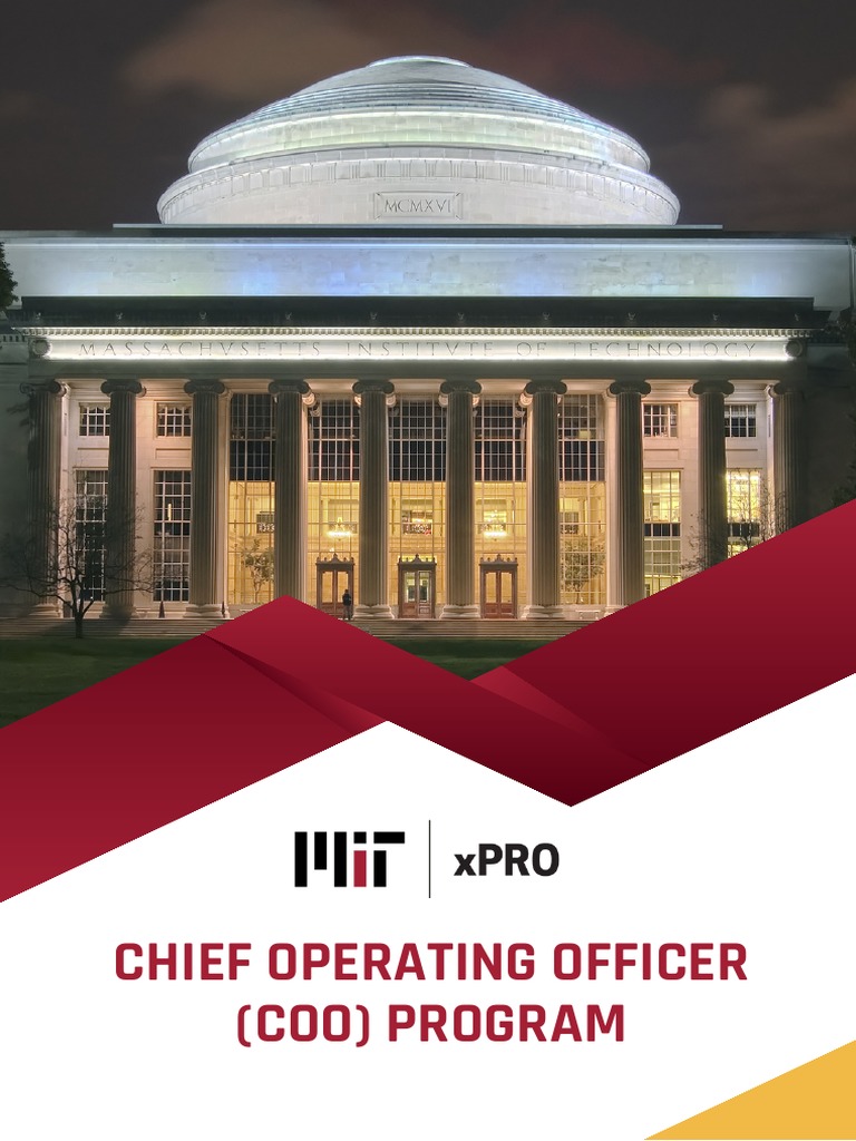 MIT xPRO-Chief Operating Officer (COO) Program-Brochure | PDF ... MIT xPRO-Chief Operating Officer (COO) Program-Brochure | PDF ...