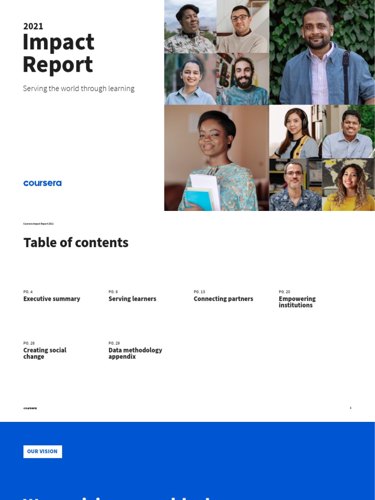 2021 Coursera Impact Report | PDF | Educational Technology | Learning