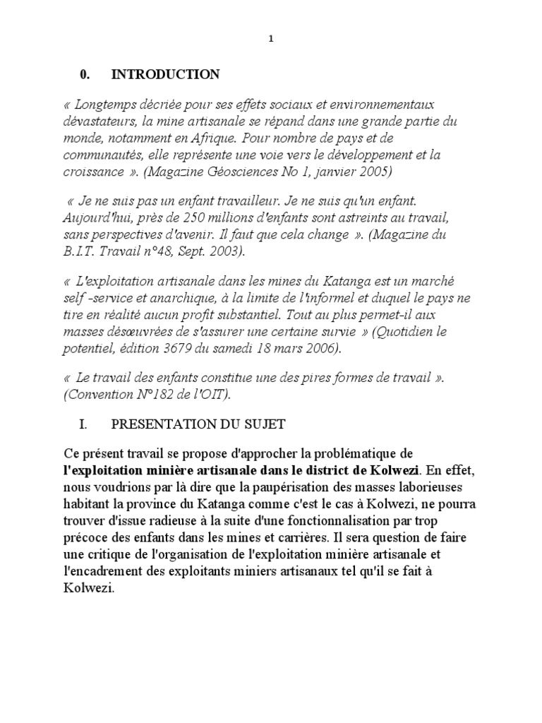 TP Final Initiation | PDF | Exploitation minière
