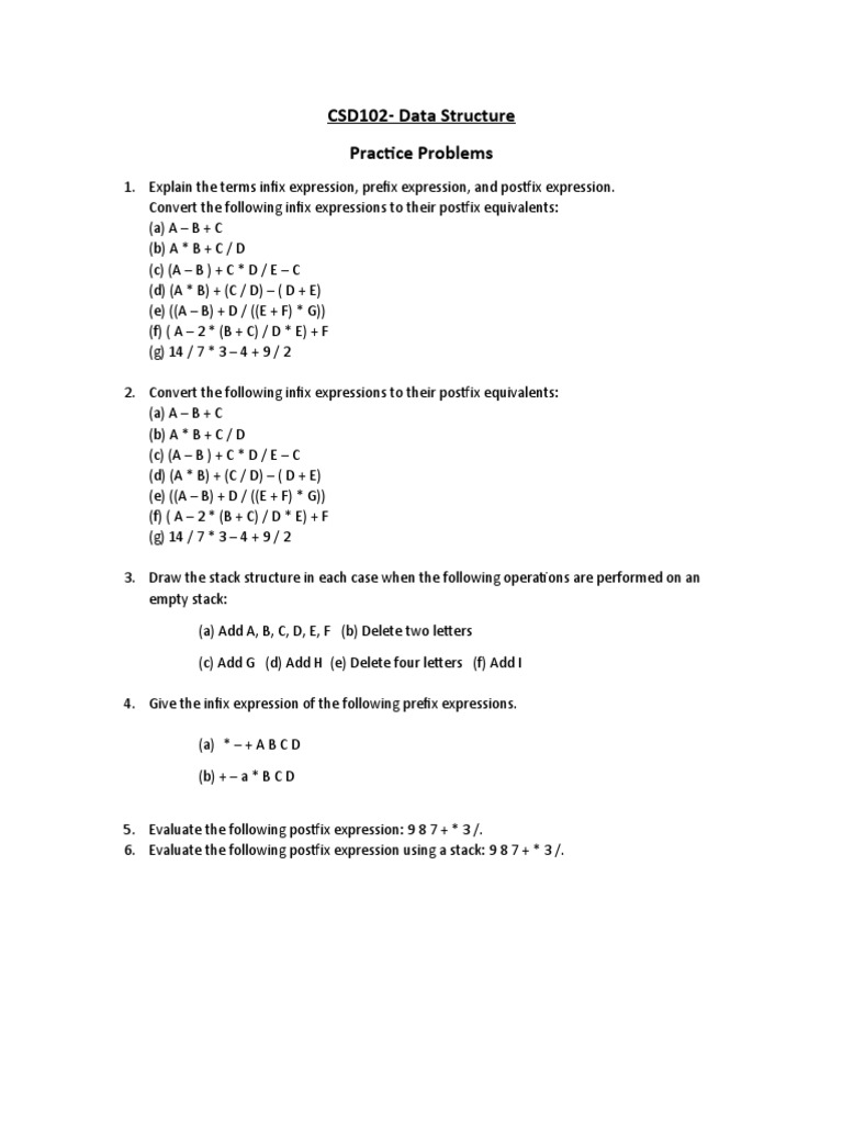 Practice Problems | PDF