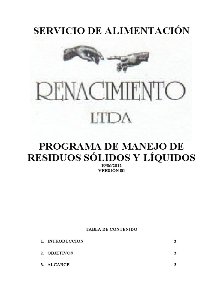 Manejo de Residuos Solidos y Liquidos | PDF | Residuos | Alimentos