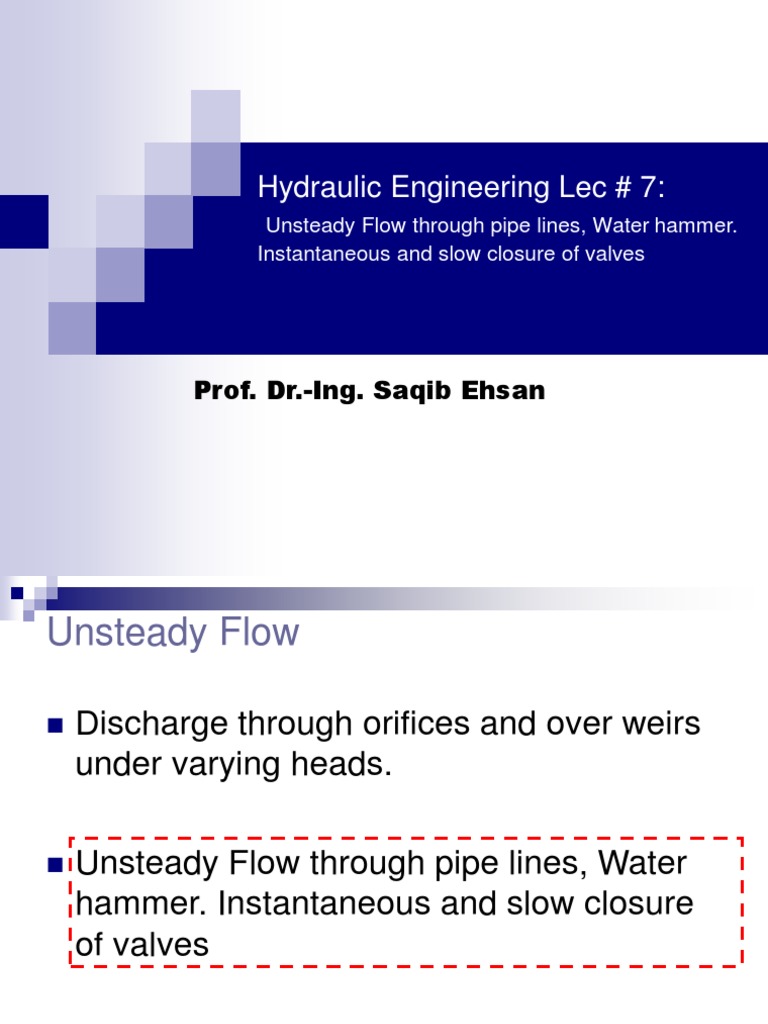 Hydraulic Engineering - Lec - 7-Updated | PDF | Dynamics (Mechanics) | Classical Mechanics