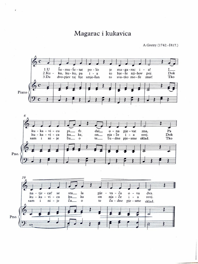Gretry, Magarac I Kukavica | PDF