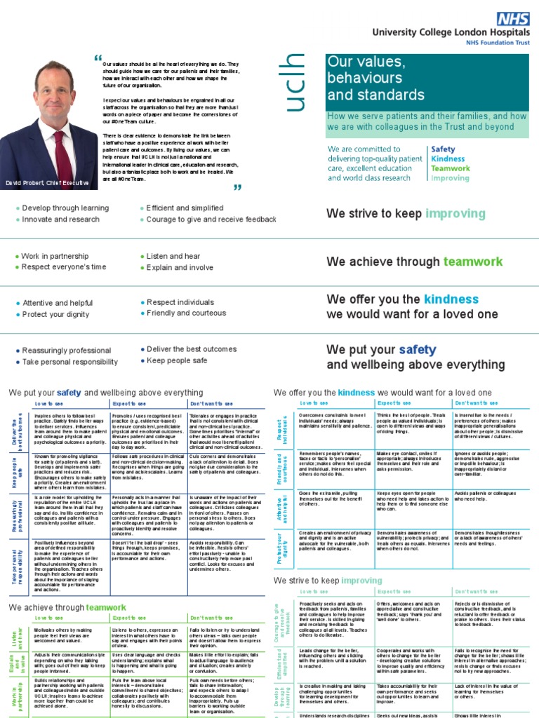 UCLH Values | PDF | Patient | Psychology