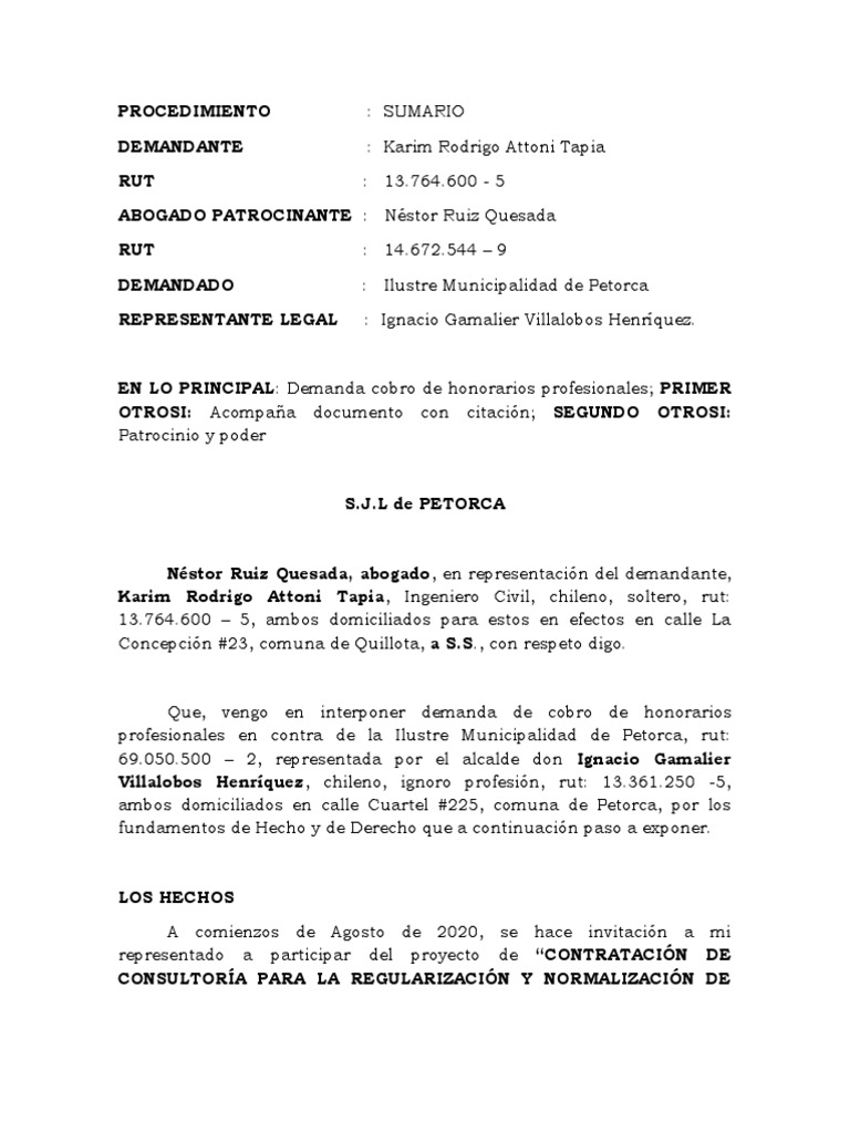 Demanda Karim Corregida | PDF | Gobierno | Justicia