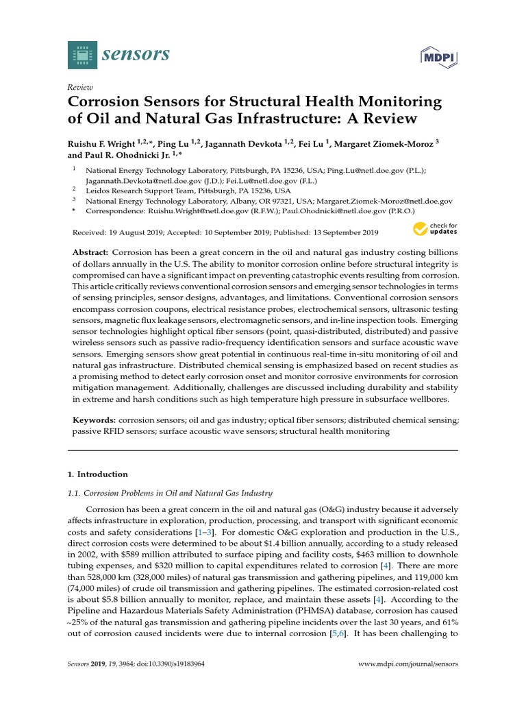 Corrosion Sensors For Structural Health Monitoring | PDF | Corrosion ...
