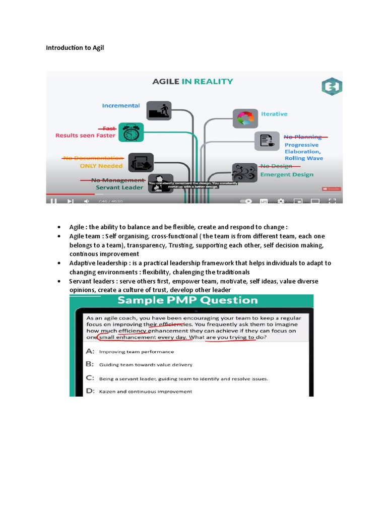 Introduction To Agile | PDF | Agile Software Development | Information Technology Management