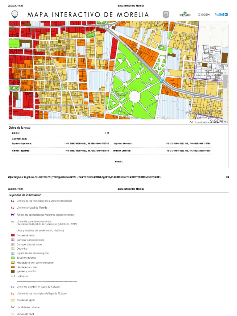 Mapa Interactivo Morelia | PDF