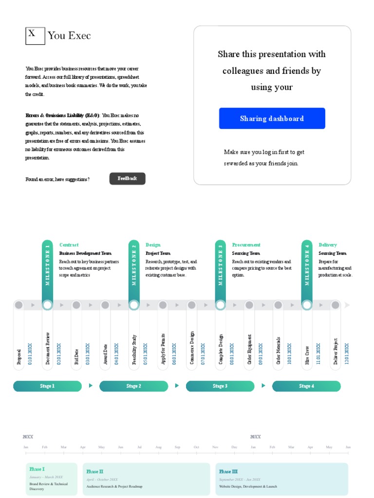 You Exec - Timeline Template Free | PDF | Business | Computing