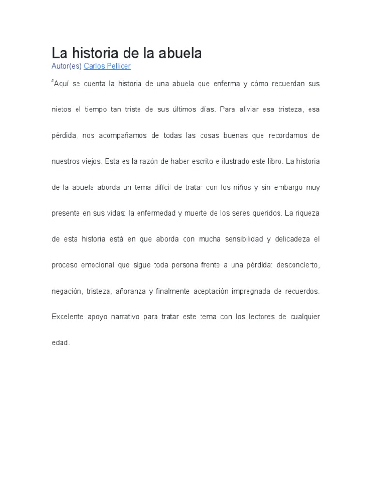 La Historia de La Abuela | PDF