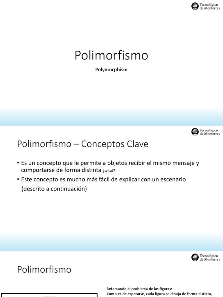 Polimorfismo | PDF | Informática | Programación de computadoras