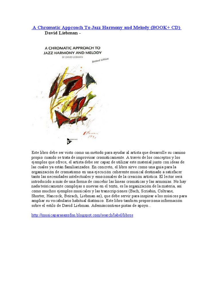 A Chromatic Approach To Jazz Harmony and Melody | PDF