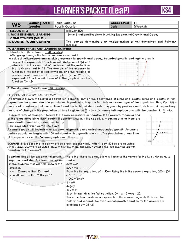 5-Q4 STEM Basic-Calculus | Download Free PDF | Exponential Function | Learning