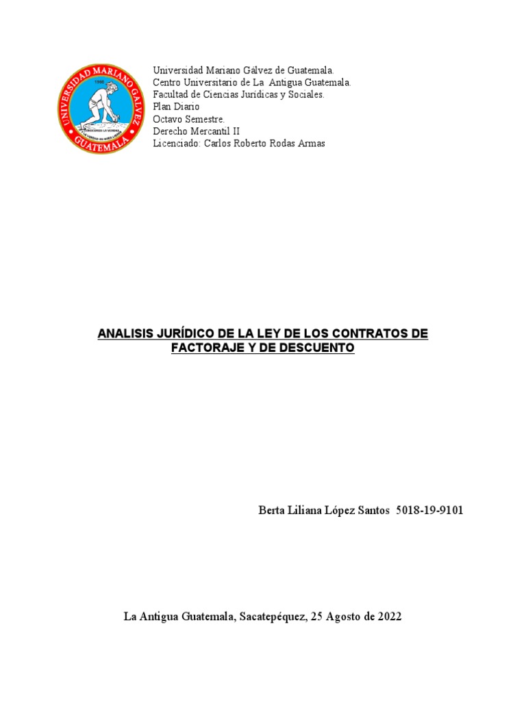 Análisis de la Ley de Factoraje en Guatemala | PDF | Economias | Justicia