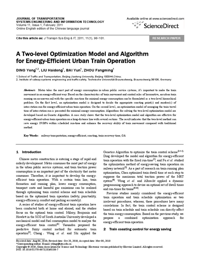 A Two Level Optimization Model And Algorithm Pdf Energy Conservation Mathematical Optimization 