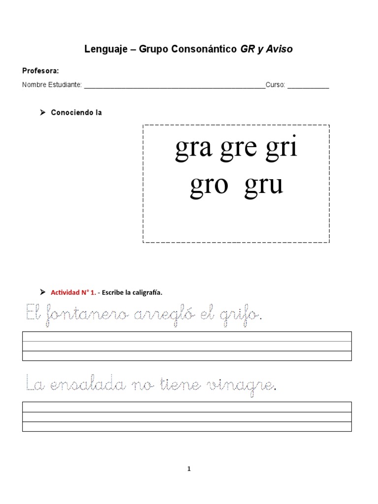 Guía - Lenguaje - ALFA - GR | PDF