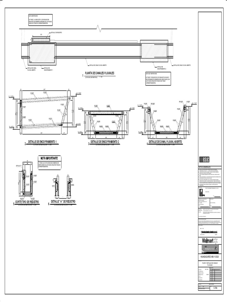C-09e - PLANTA Y DETALLES DE CANALES PLUVIALES | PDF