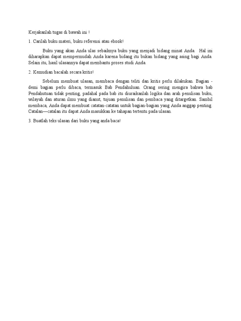Tugas Teks Ulasan | PDF