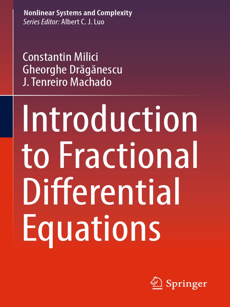 Introduction To Fractional Differential Equations Download Free Pdf Laplace Transform
