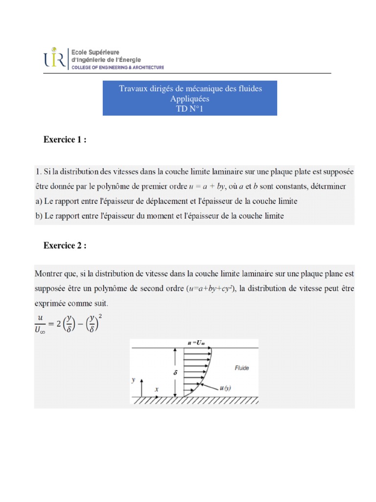 TD1 Fluide | PDF | Technologie et ingénierie