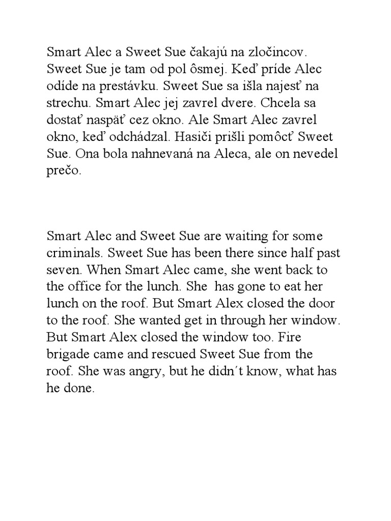 Smart Alec Traps Sweet Sue on Roof | PDF