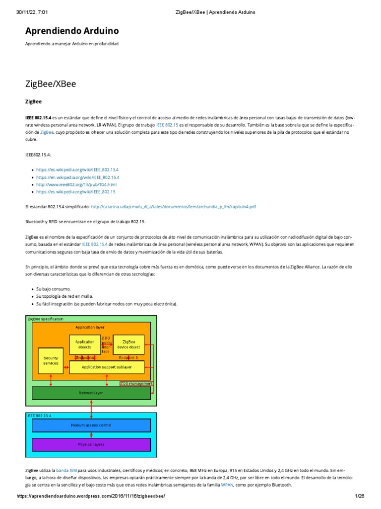 ZigBee - XBee - Aprendiendo Arduino | PDF | Ingeniería Informática | Industrias de servicio