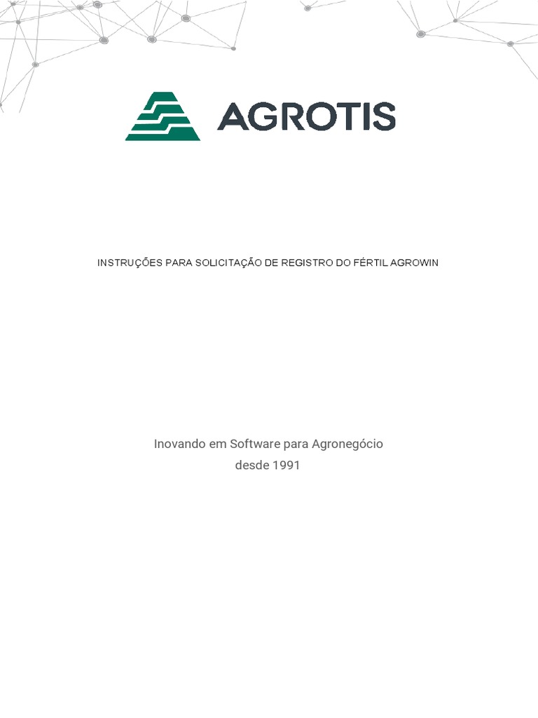 Instruções para Solicitação de Registro Do Fértil Agrowin | PDF ...