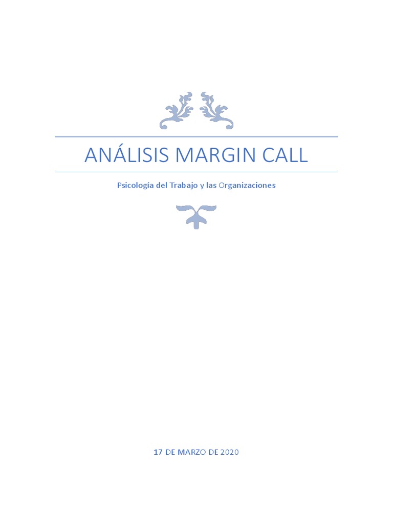 Pelicula Margin Call | PDF