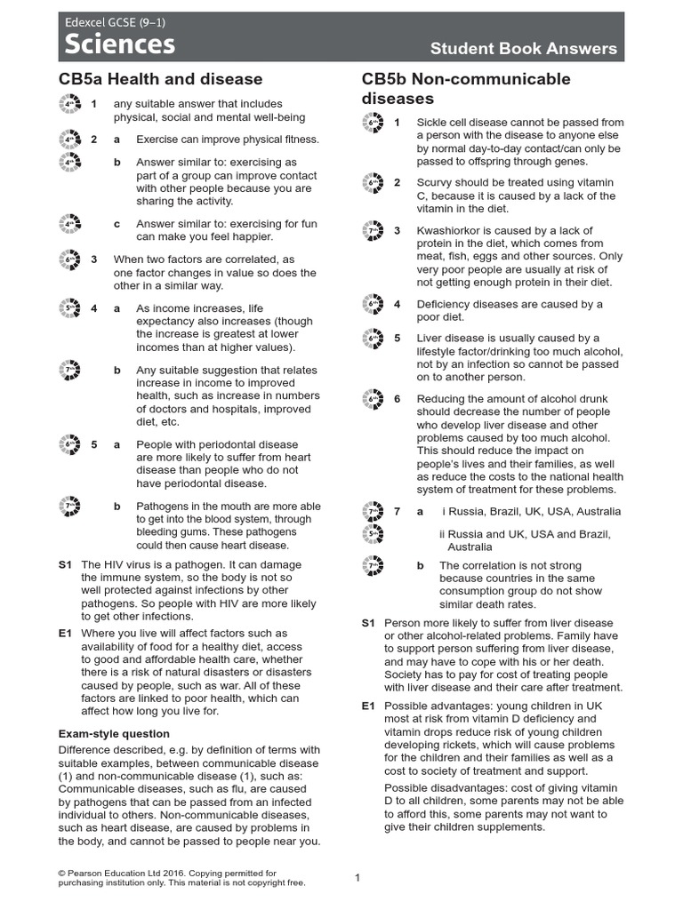 Edgcse TTPP cb5 SB Answers | PDF | Infection | Immune System