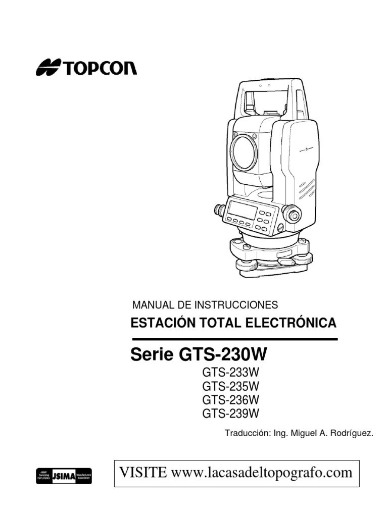 Manual Topcon GTS 233W 235W 236W 239W | PDF | Photography Companies Of ...