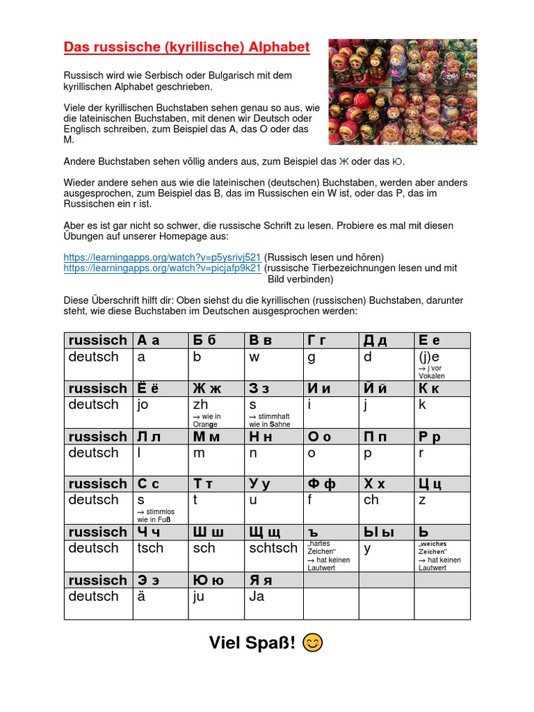 Russisches Alphabet | PDF
