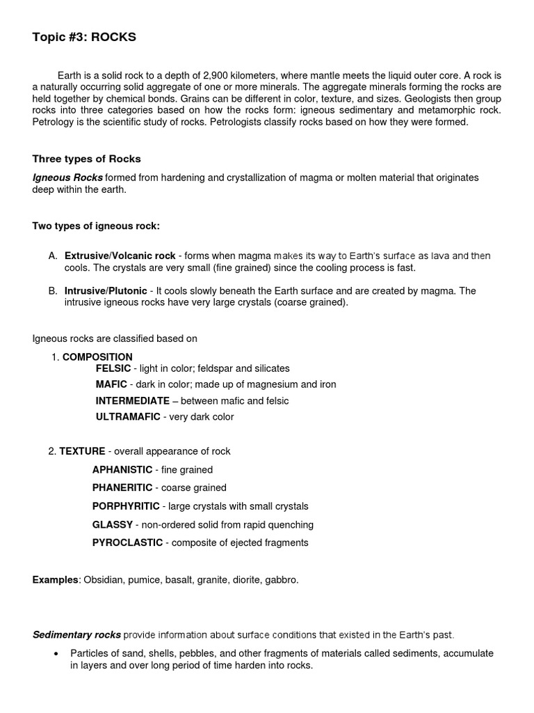 An In-Depth Look at the Three Main Types of Rocks: Igneous, Sedimentary ...