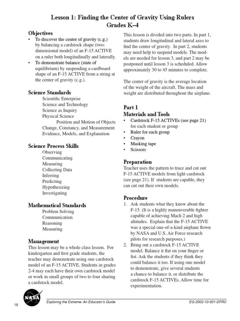 Balance-Stability Grade 10 | PDF | Science | Center Of Mass