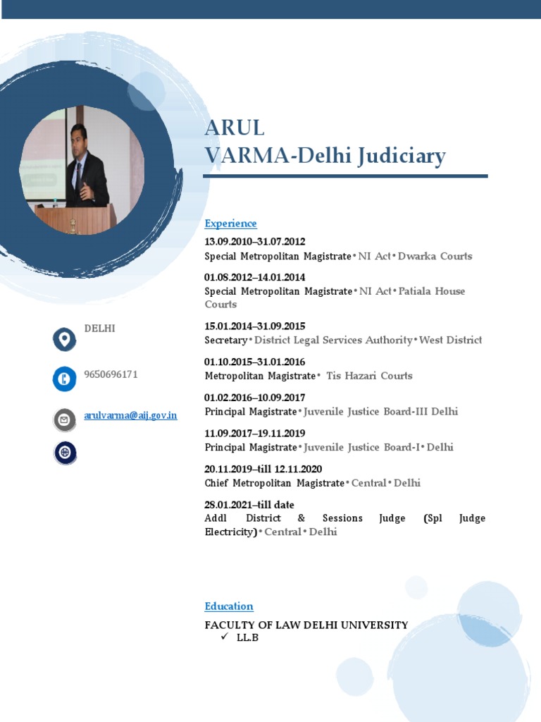Breif Profile SH Arul Varma | PDF | Magistrate | Judge